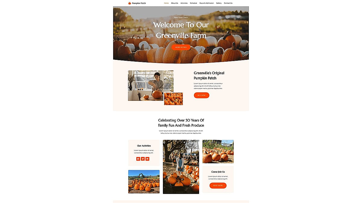 Pumpkin Patch - Kadence Theme