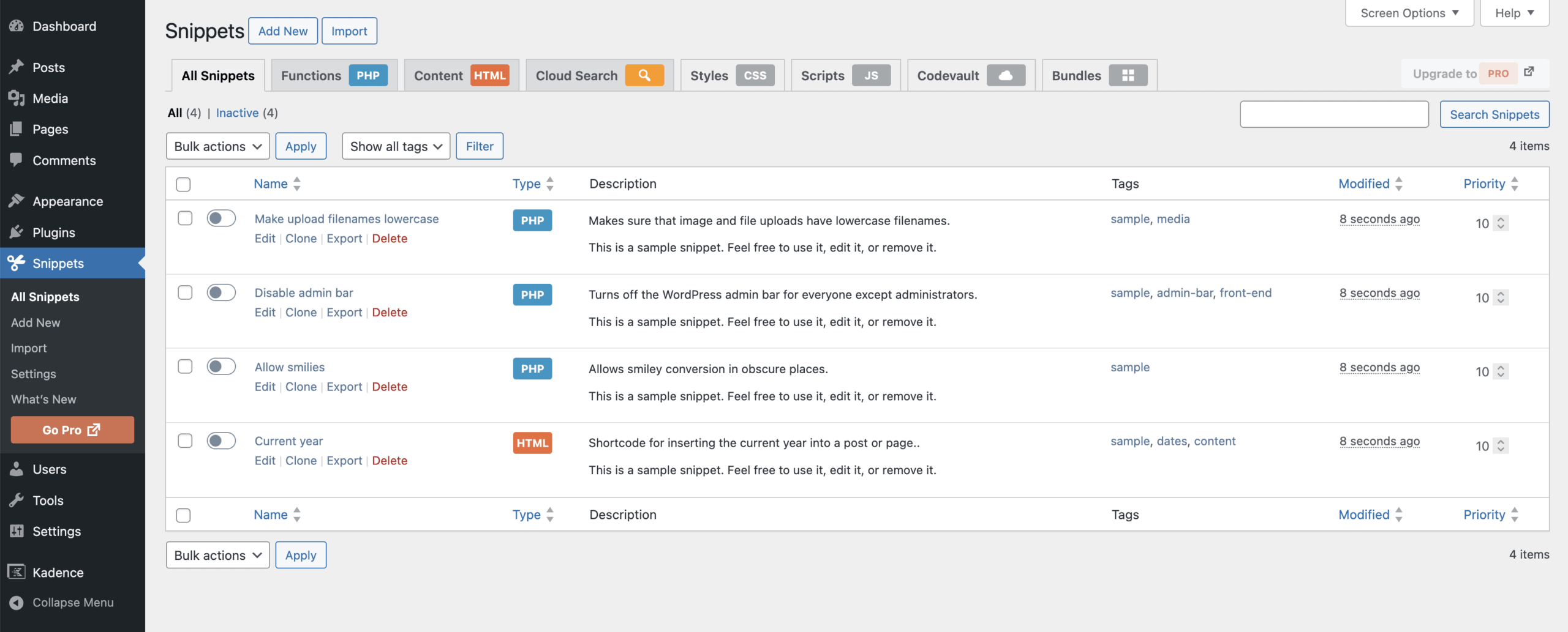 How To Add Custom Snippets with Code Snippets - Kadence WP Documentation
