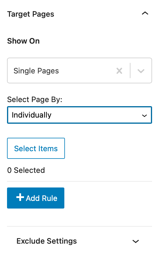 Target Pages - Kadence WP Documentation