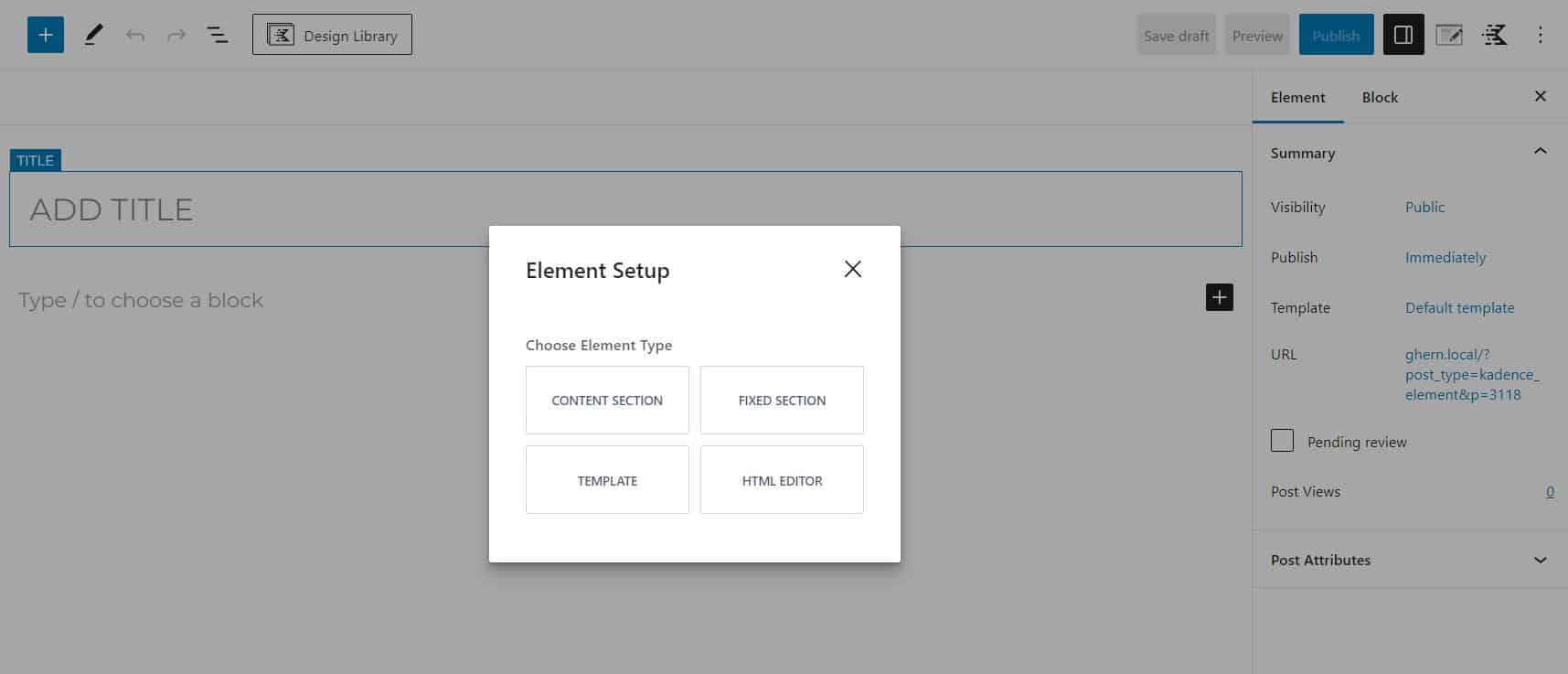The Four Types of Kadence Elements - Kadence WP Documentation