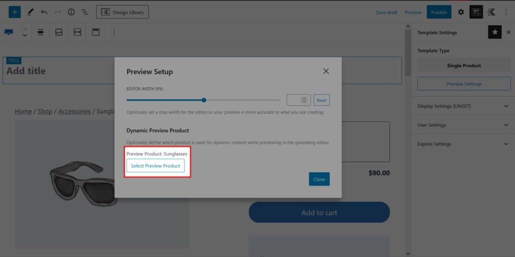 Select a Product for Preview in Woo Template - Kadence WP Documentation