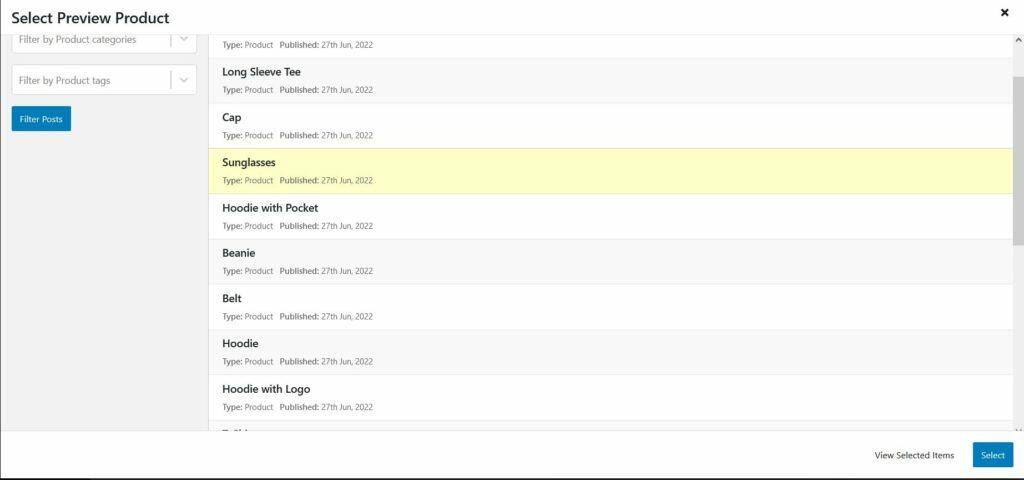 Select a Product for Preview in Woo Template - Kadence WP Documentation