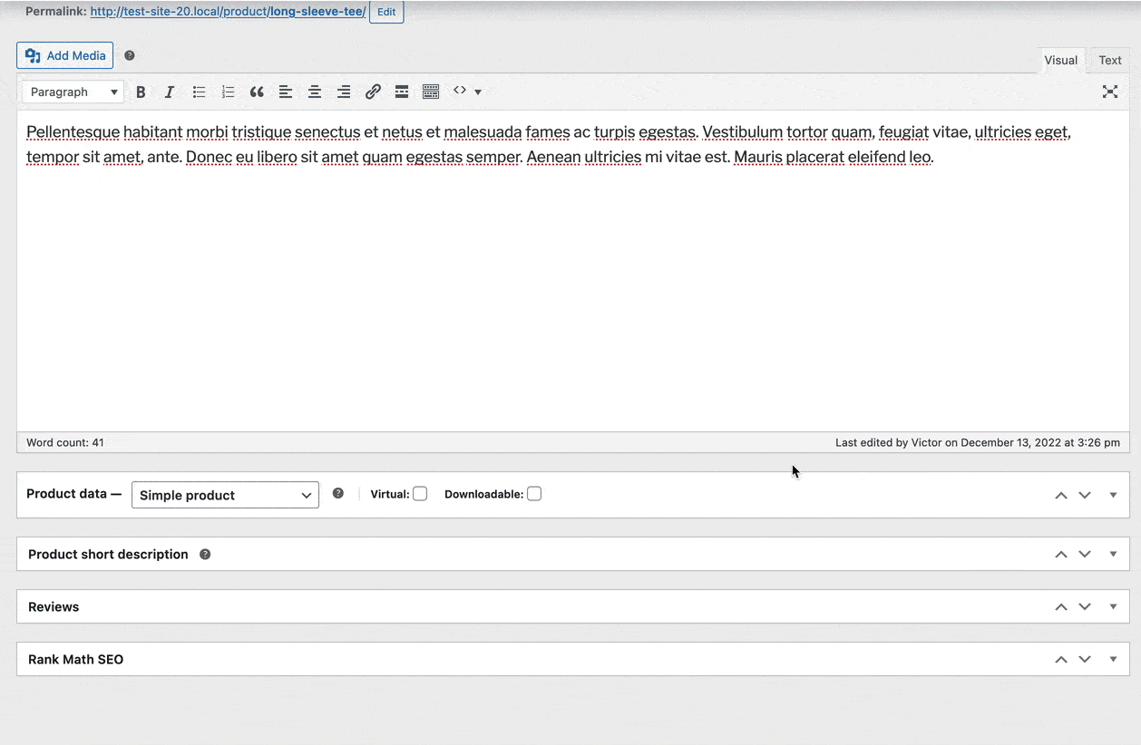 Woo Template Block Product Additional Information Kadence Wp Documentation