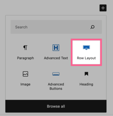 Row Layout Block - Kadence WP Documentation