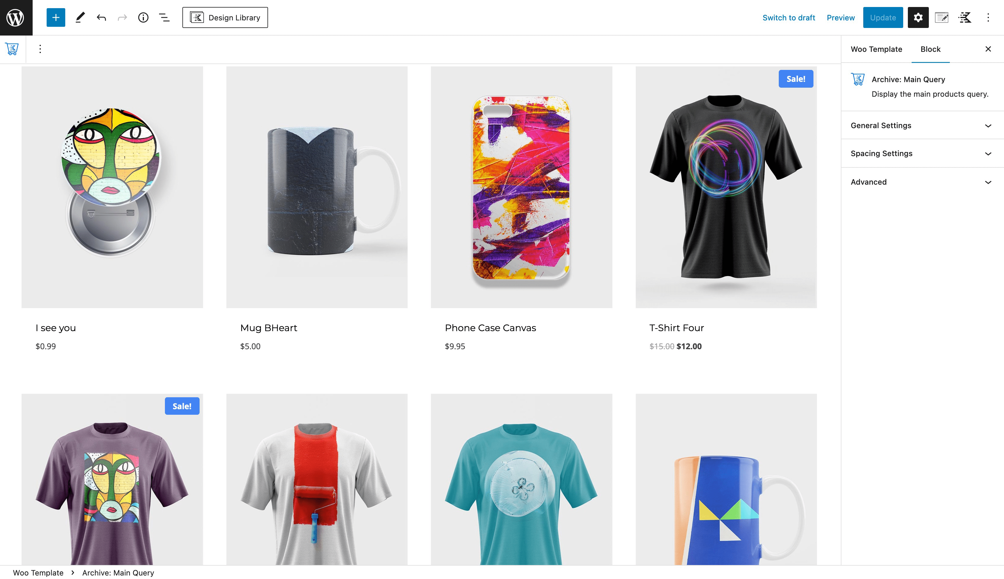 Woo Template Block Archive Main Query Kadence Wp Documentation
