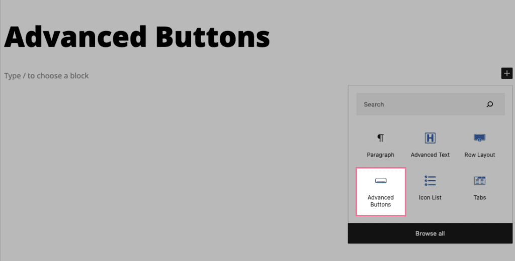 Buttons (Adv) Block - Kadence WP Documentation