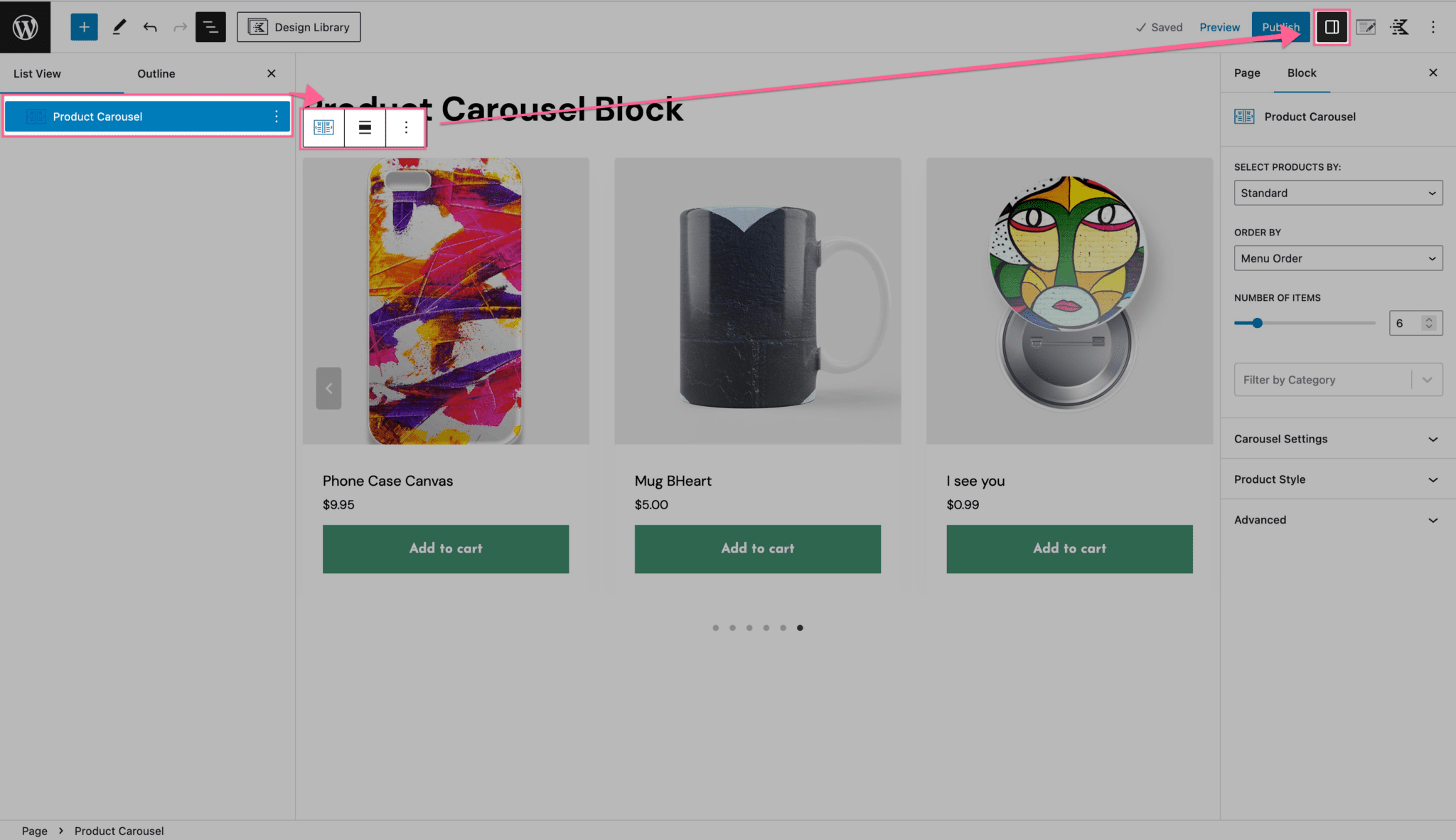 Product Carousel Block - Kadence WP Documentation