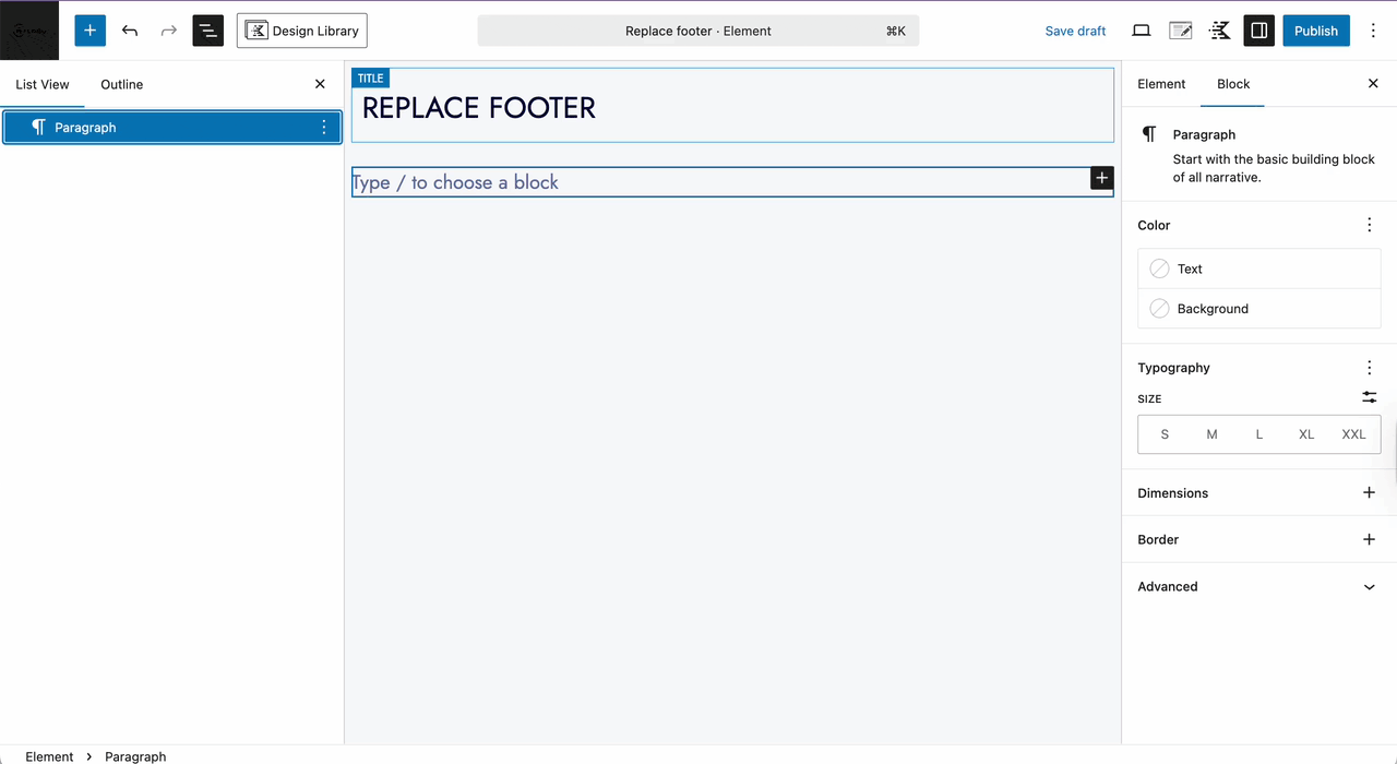 How to Replace the Footer Using a Kadence Element - Kadence WP Documentation