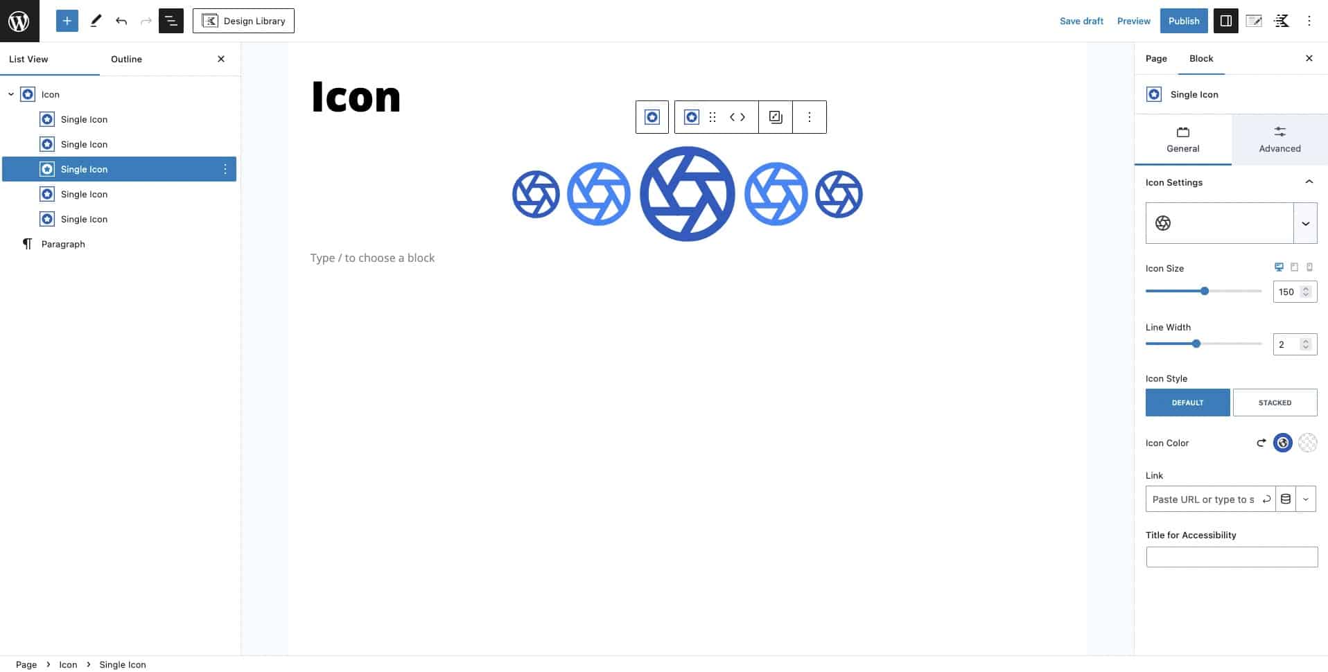 Icon Block - Kadence WP Documentation