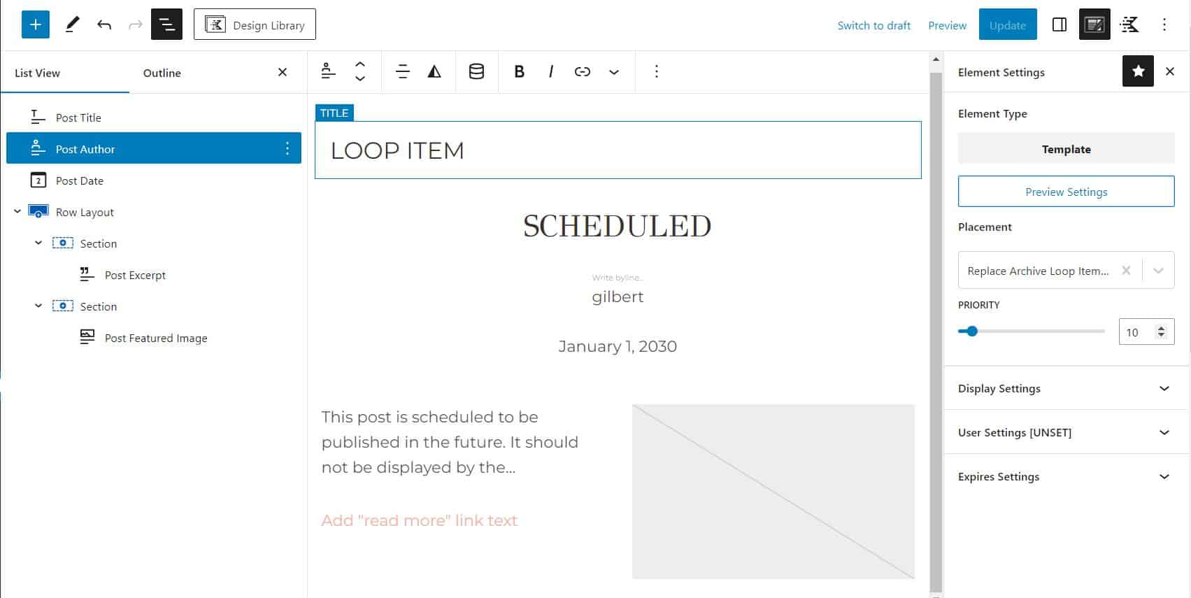 How to Use an Element to Replace the Archive Loop Item Content - Kadence WP Documentation