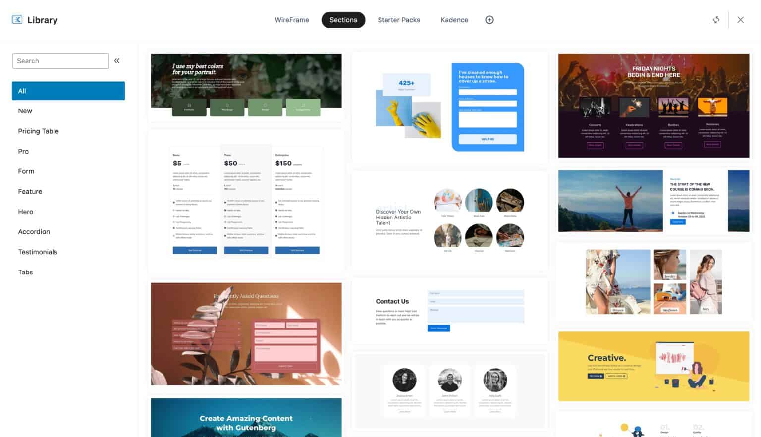 Adding Classic Wireframes, Starter Packs, and Sections to the New ...