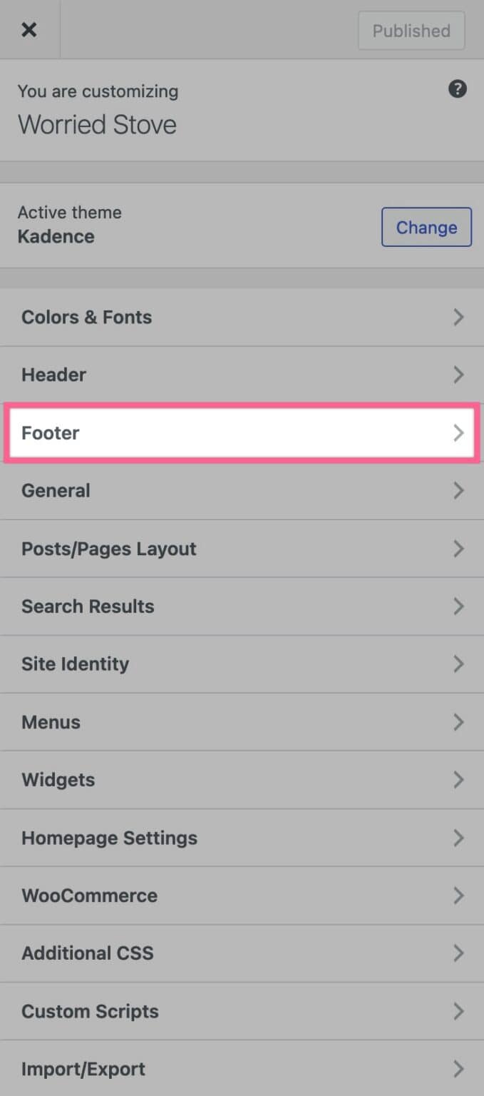 How to customize the Kadence Footer - Kadence WP Documentation
