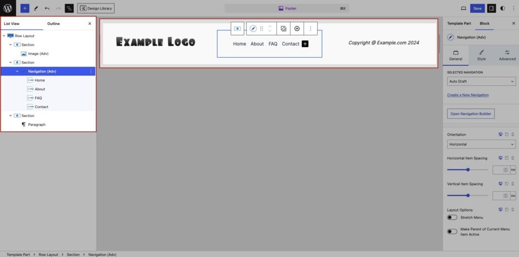 Building Headers and Footers in Full Site Editing with Kadence Blocks - Kadence WP Documentation