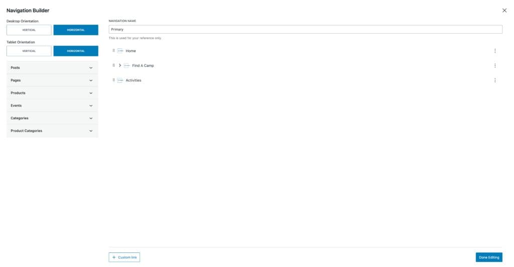 The Kadence Navigation (Adv) Block - Kadence WP Documentation