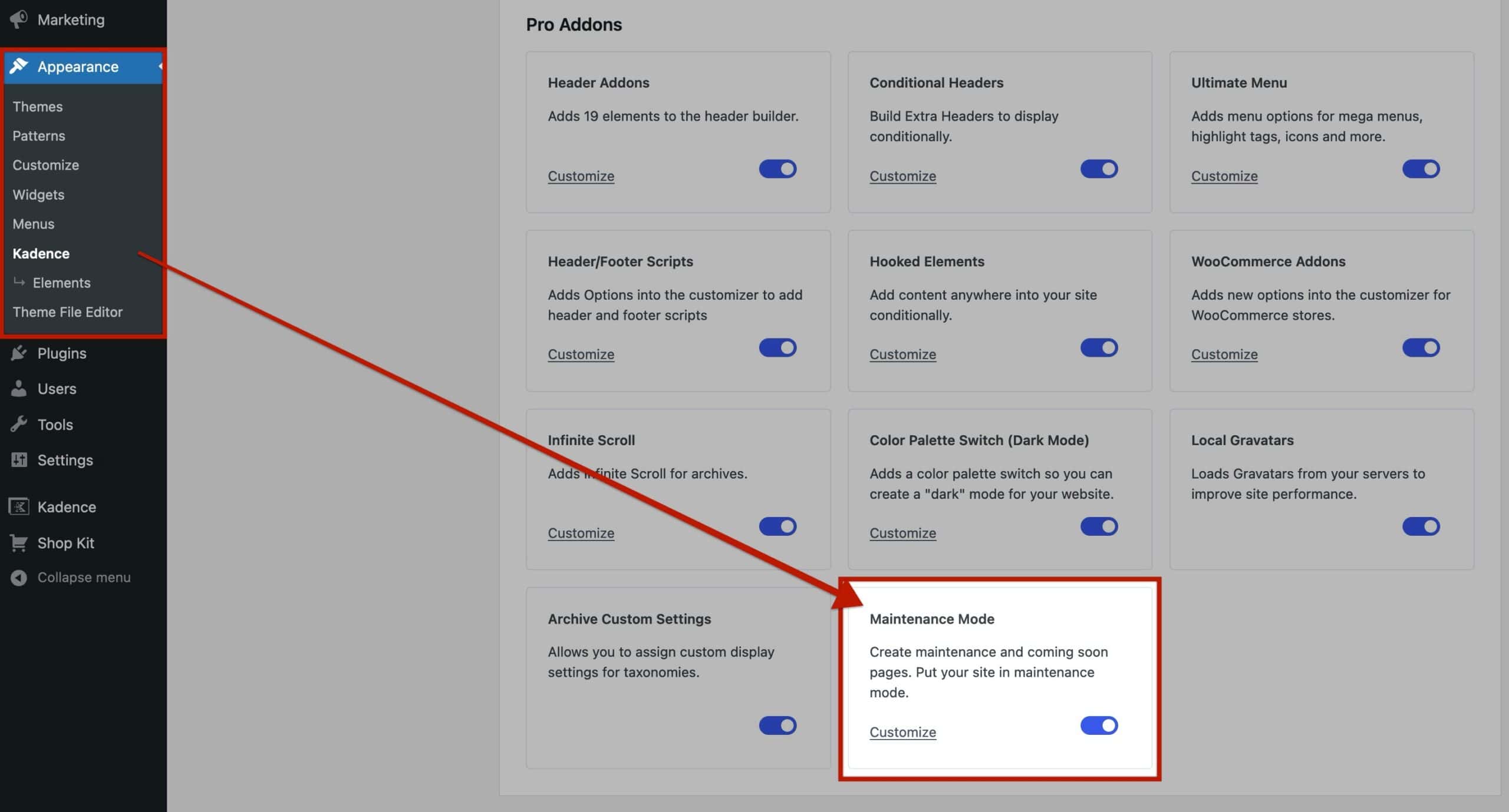 Kadence Maintenance Mode - Kadence WP Documentation