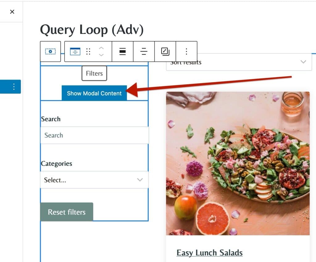 How to use Popup Modal Filters with Advanced Query Loops - Kadence WP Documentation