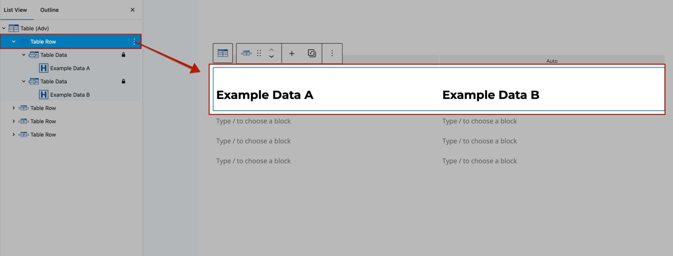 Table (Adv) Block - Kadence WP Documentation