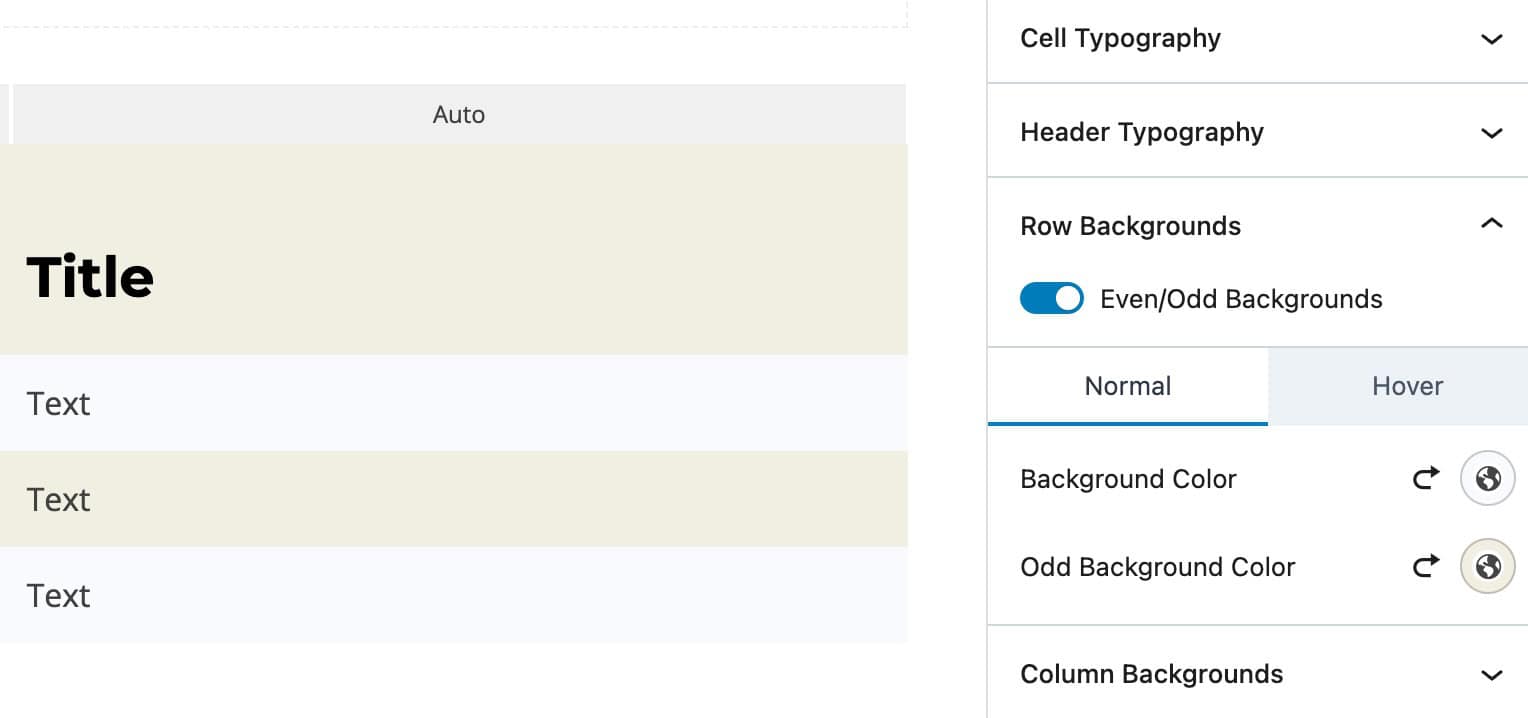 Table (Adv) Block - Kadence WP Documentation