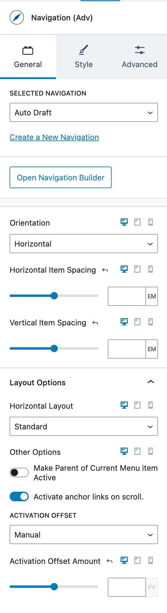 The Kadence Navigation (Adv) Block - Kadence WP Documentation