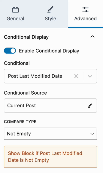 Display Blocks Conditionally (Conditional Display) - Kadence WP Documentation