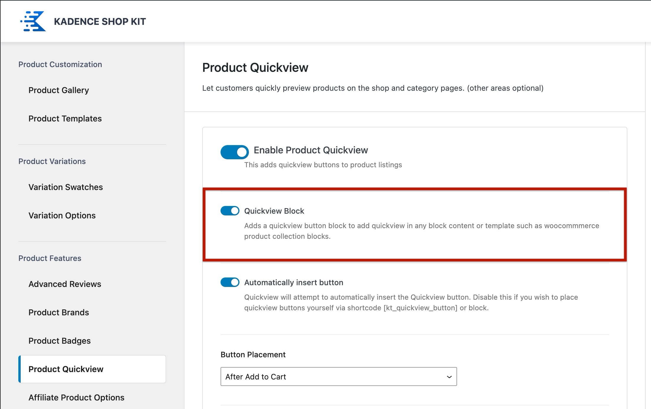 Product: Quickview Button Block - Kadence WP Documentation