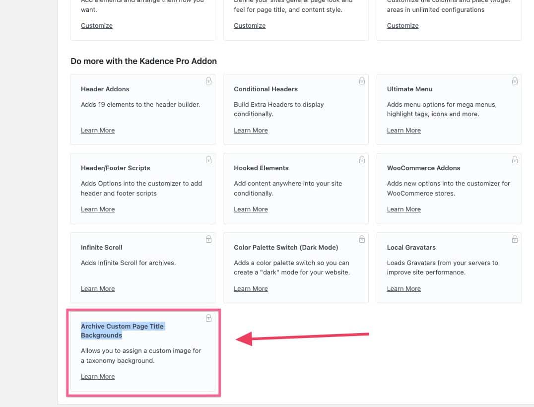 Archive Custom Page Title Backgrounds (Kadence Theme Kit Pro) - Kadence ...