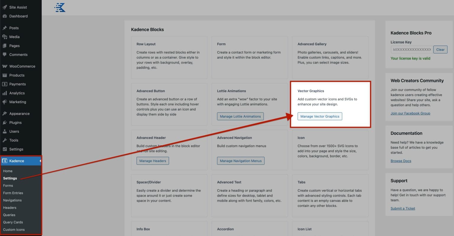 Vector Graphic Block - Kadence WP Documentation