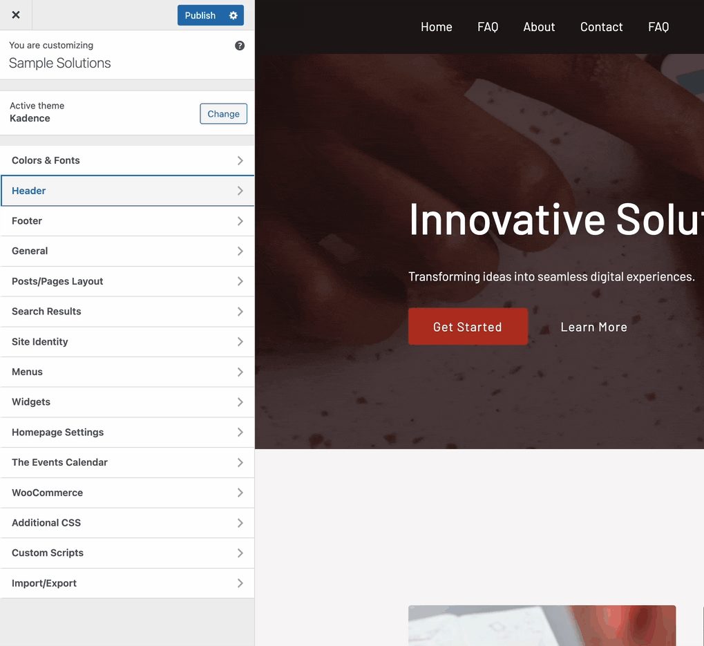 Customizing the Classic Header Navigation Colors (Default Header ...