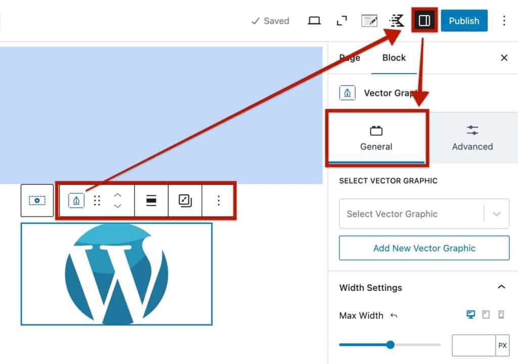 Vector Graphic Block - Kadence WP Documentation