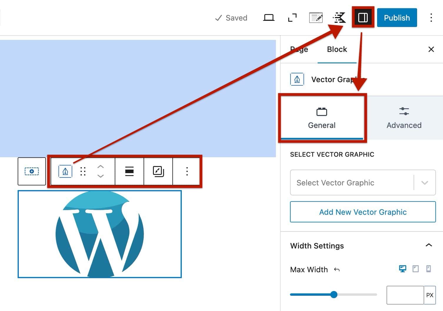 Vector Graphic Block - Kadence WP Documentation