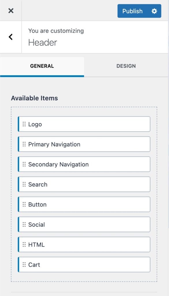 Kadence Classic Header Items - Kadence WP Documentation
