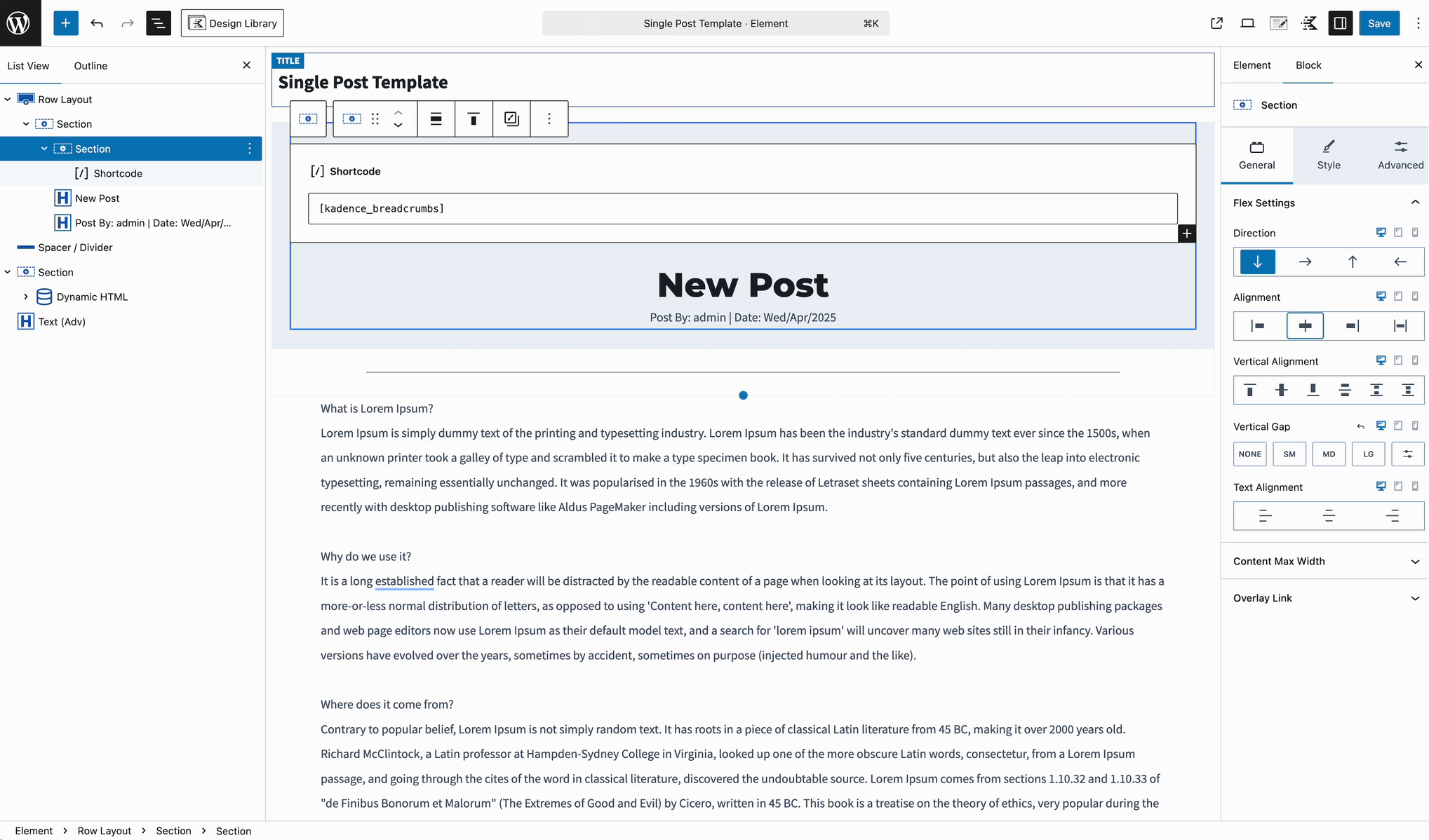 Adding Kadence Breadcrumbs To Hooked Elements - Kadence WP Documentation