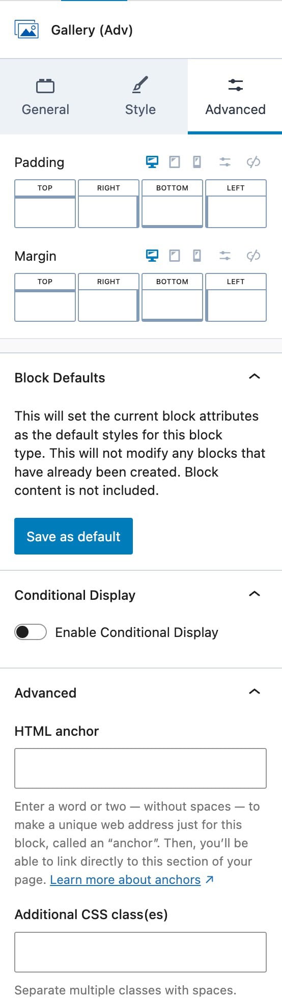 Gallery (Adv) Block - Kadence WP Documentation