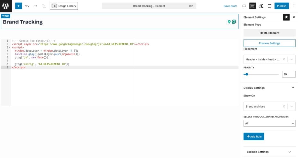 Kadence HTML Editor Hooked Elements - Kadence WP Documentation