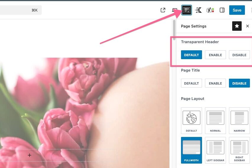 How to Use a Transparent Header - Kadence WP Documentation