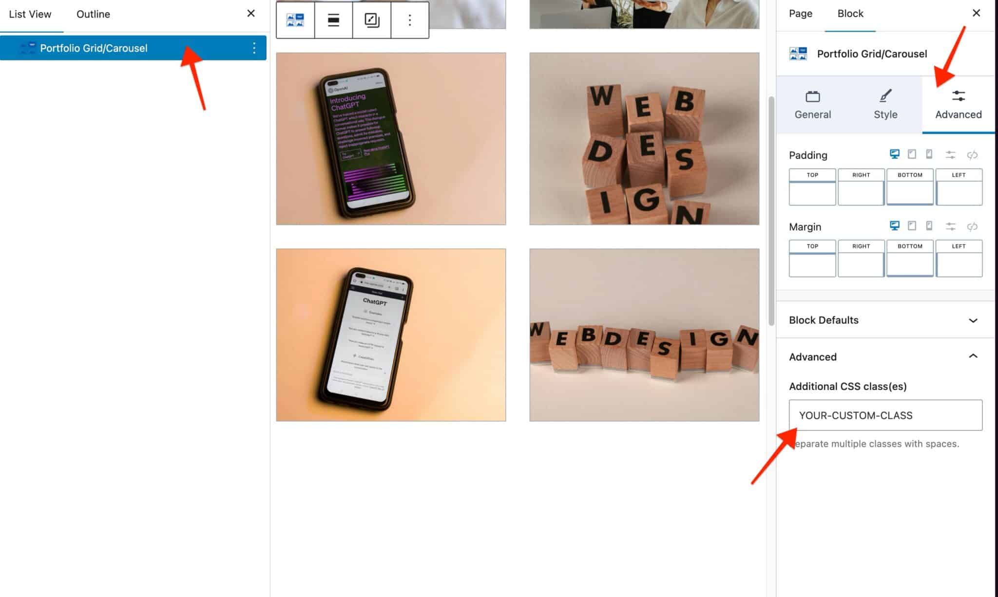 Custom Queries for the Portfolio Grid/Carousel Block (Filter) - Kadence WP Documentation