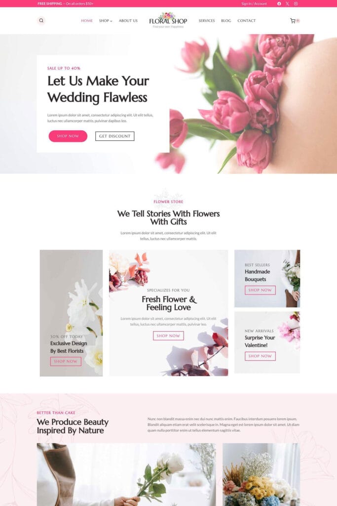 Floral Shop - Kadence Theme