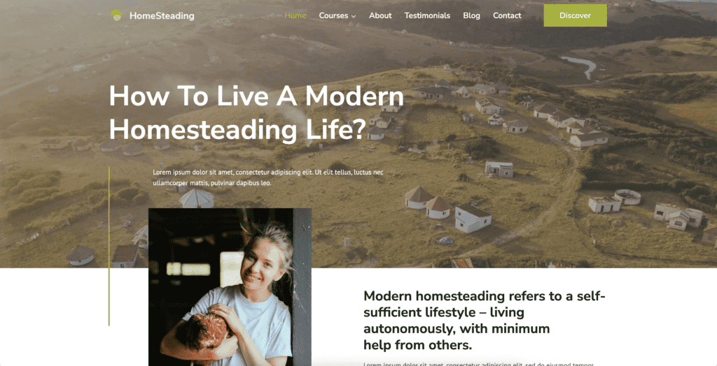 HomeSteading - Kadence Theme