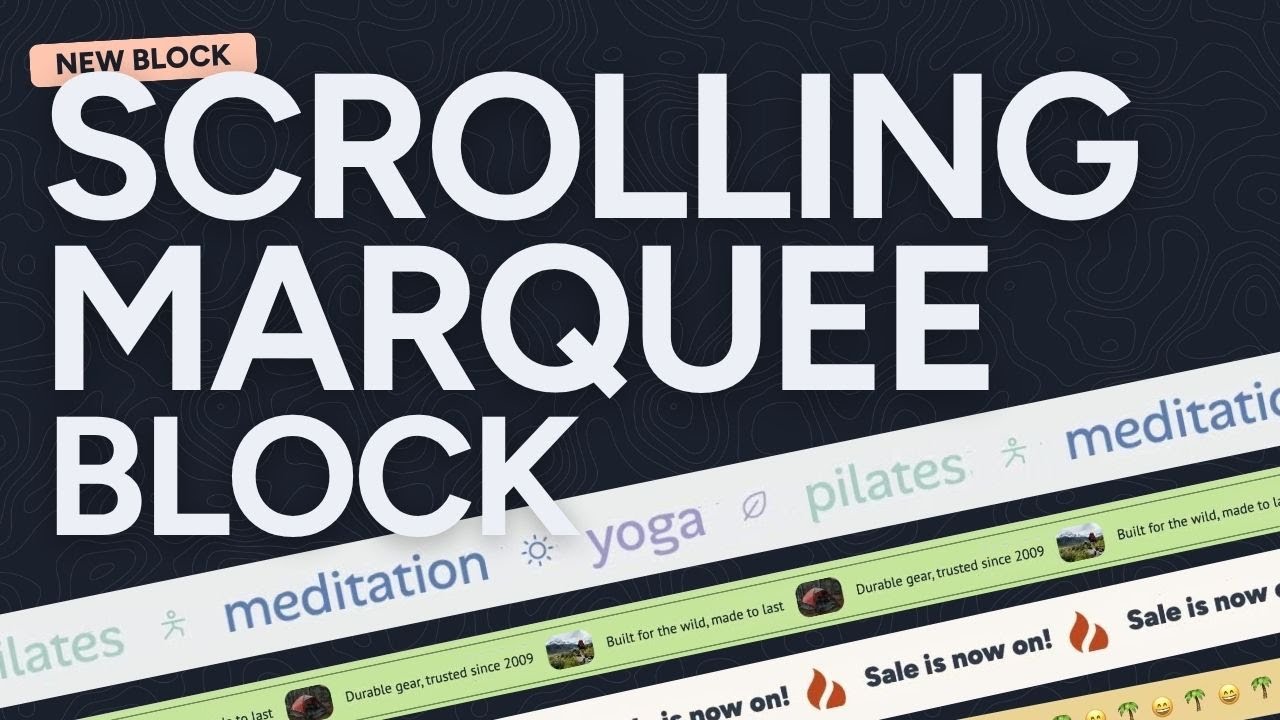 Create a Marquee Effect in WordPress — Kadence Marquee Block (No Code)