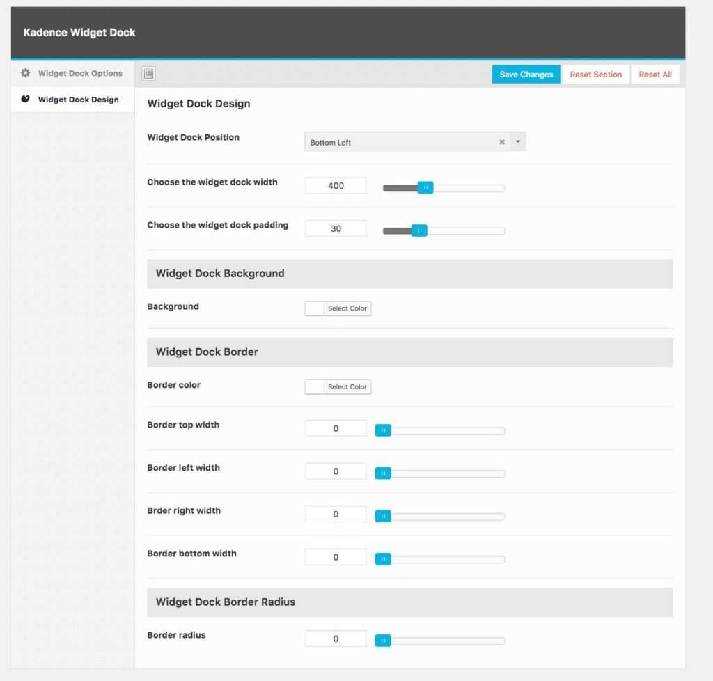 Kadence Widget Dock - WordPress - Kadence Themes