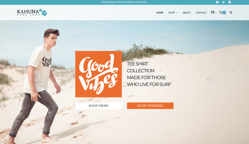 New Starter Template: Surf Shop! - Kadence WP